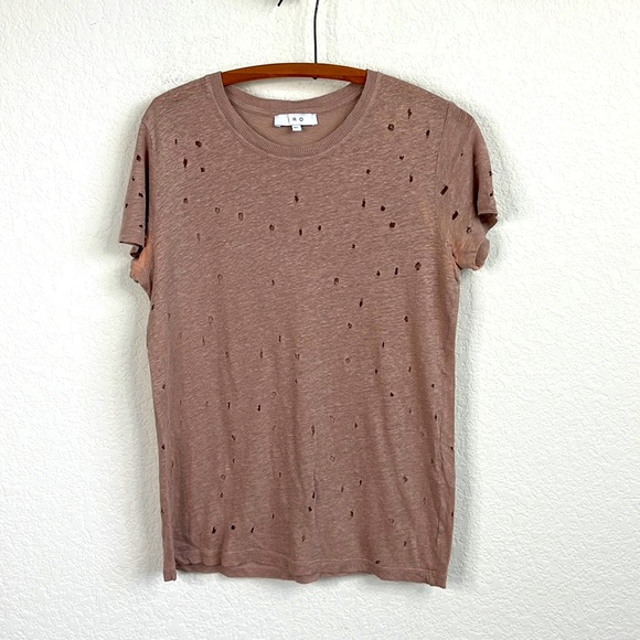 IRO | Tops | Iro Clay Distressed Linen Tee Smoke Gray | Poshmark